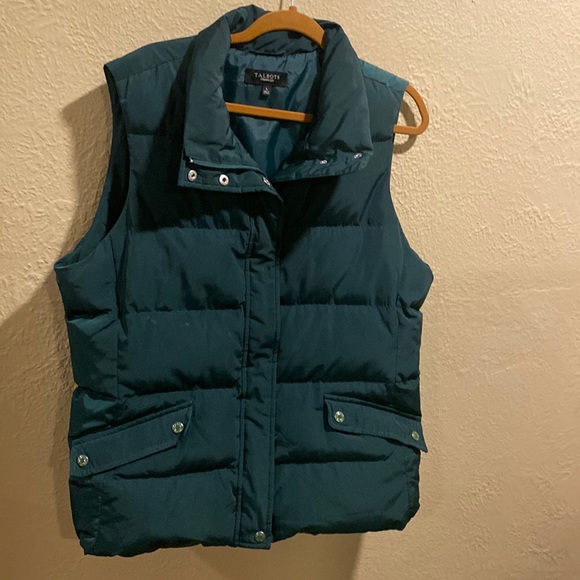 Talbots | Jackets & Coats | Talbotswomens Puffer Vestsolid Dark Green ...